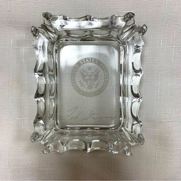 Other | Rare Vintage United States Senate Glass Ashtray Ted Stevens ...